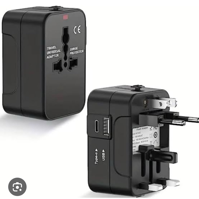 Adaptador Tomada Universal Com Usb E Usb-c 150 Países | Shopee Brasil