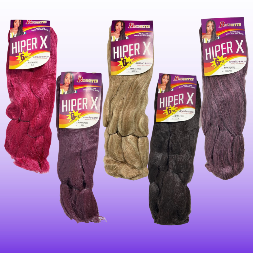 Cabelo Jumbão Sintetico Hiper X 400g Jumbo Trança Fibra | Shopee Brasil