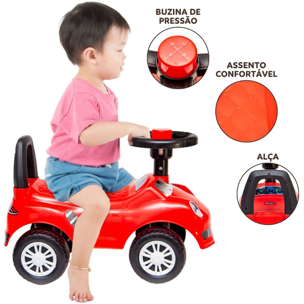 Triciclo Motoca Menino Menina Andador Infantil sem Pedal | Shopee Brasil