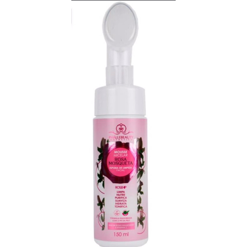 Mousse micelar phallebeauty - rosa mosqueta | Shopee Brasil