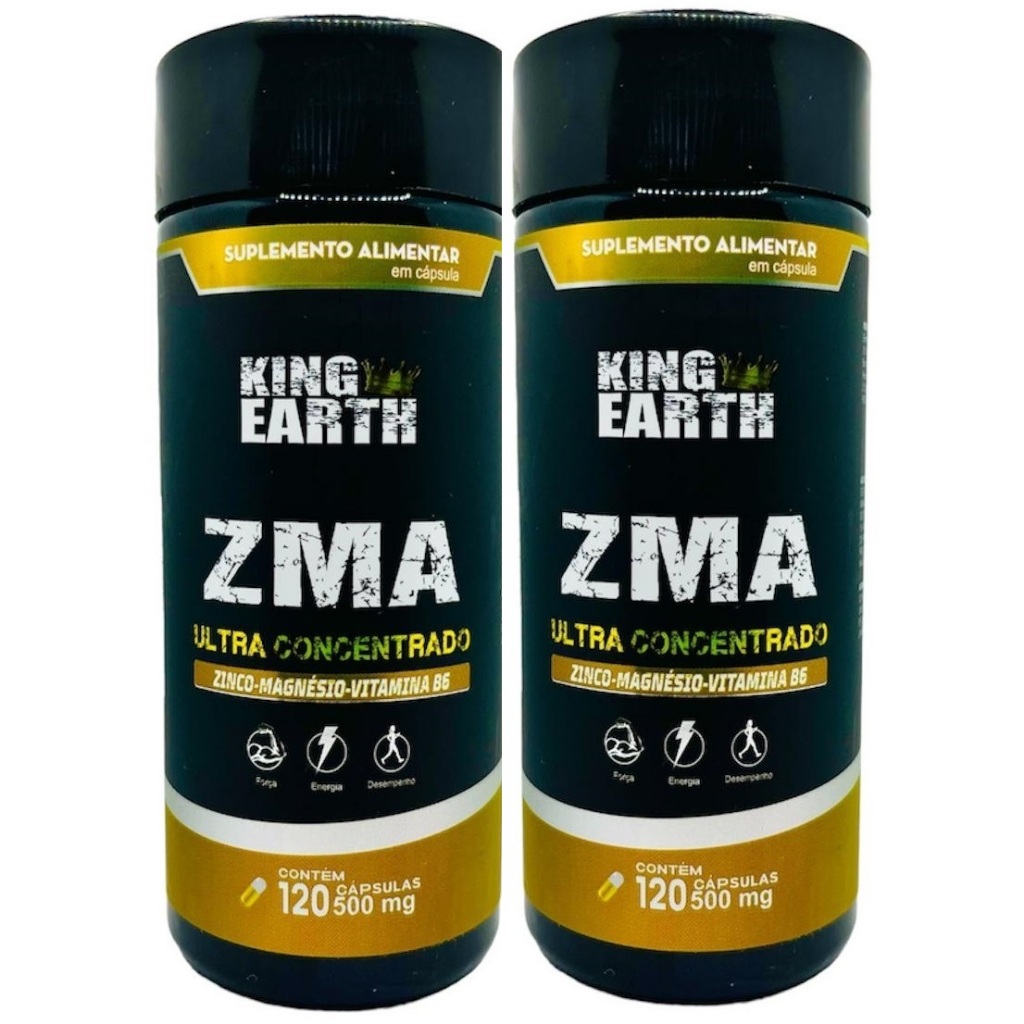 Kit 2 Zma Ultra Concentrado 240 Cápsulas - King Earth | Shopee Brasil