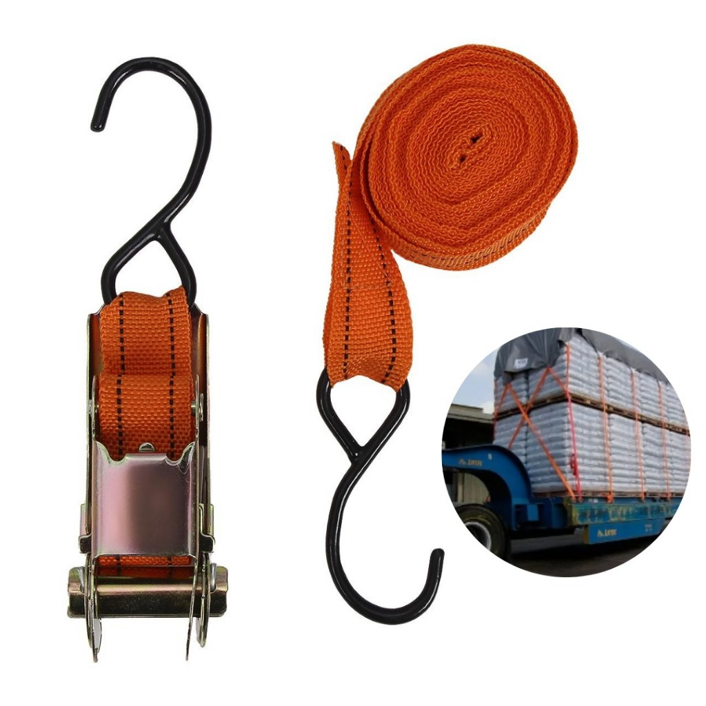 Kit 4 Cinta Fita Para Amarrar Prender Carga Com Catraca 4,5m x 2,5cm ...