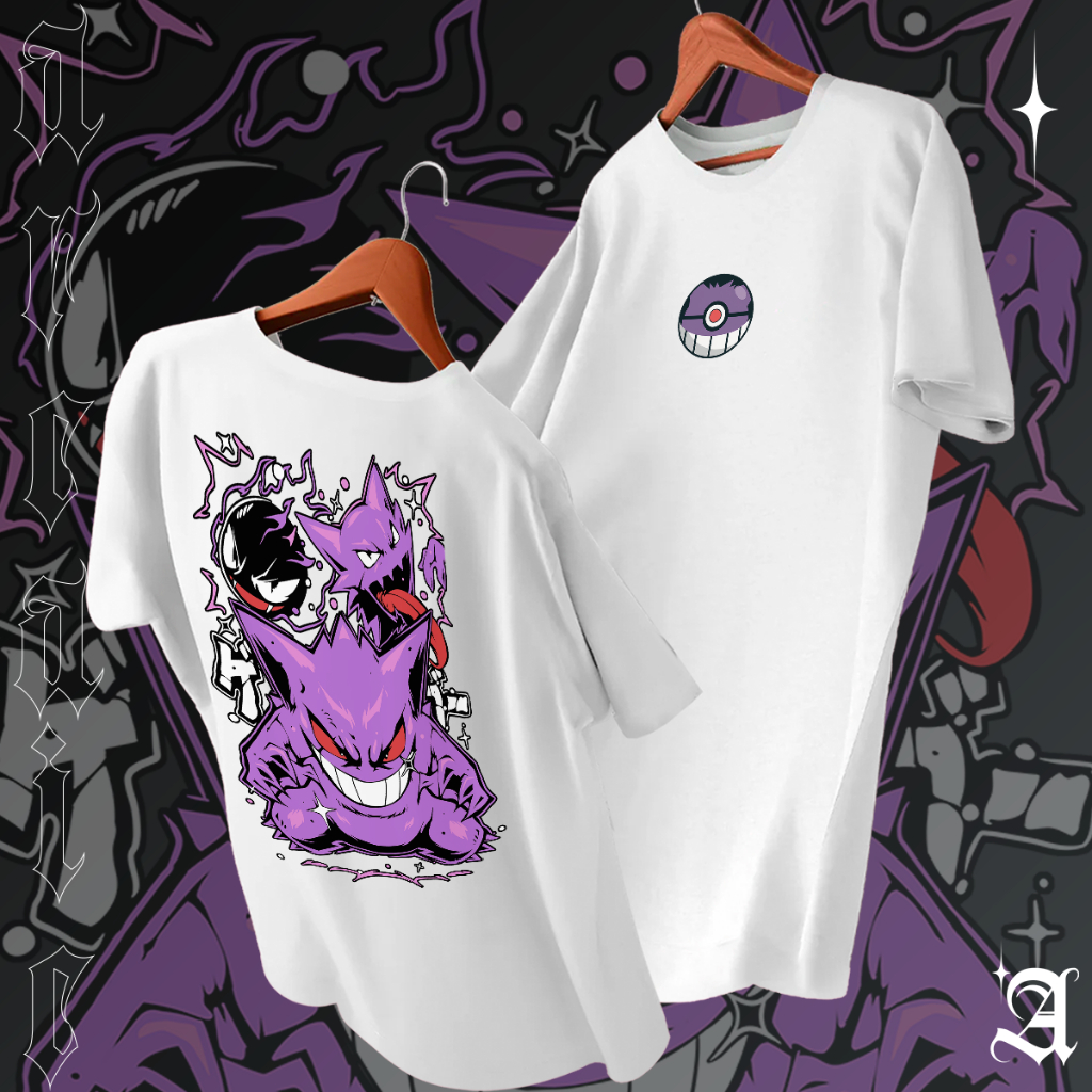 Camiseta Basica Algodao Gengar Surprise attack Brincalhão Cartoon ...