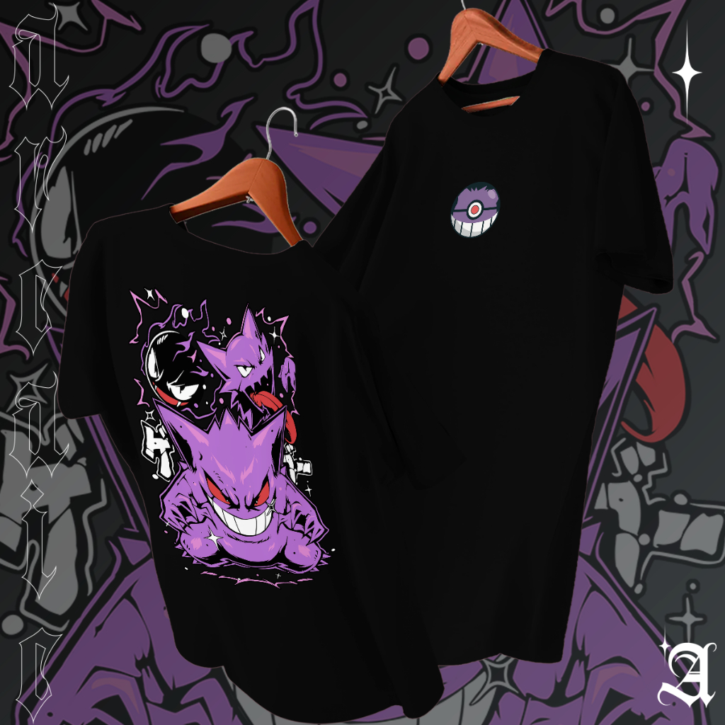 Camiseta Basica Algodao Gengar Surprise attack Brincalhão Cartoon ...