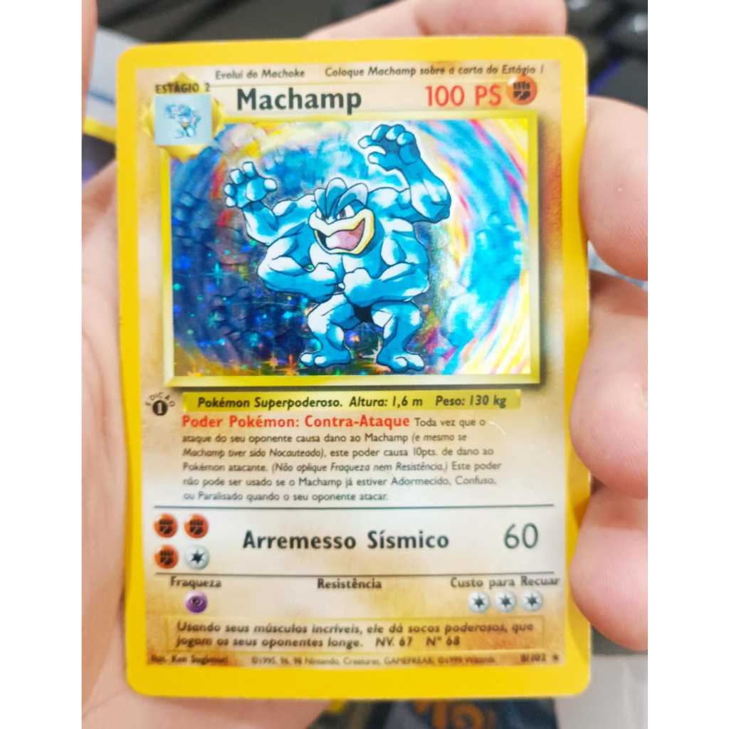 Carta Pokemon Machamp (8/102) Original Português 1 Edição | Shopee Brasil