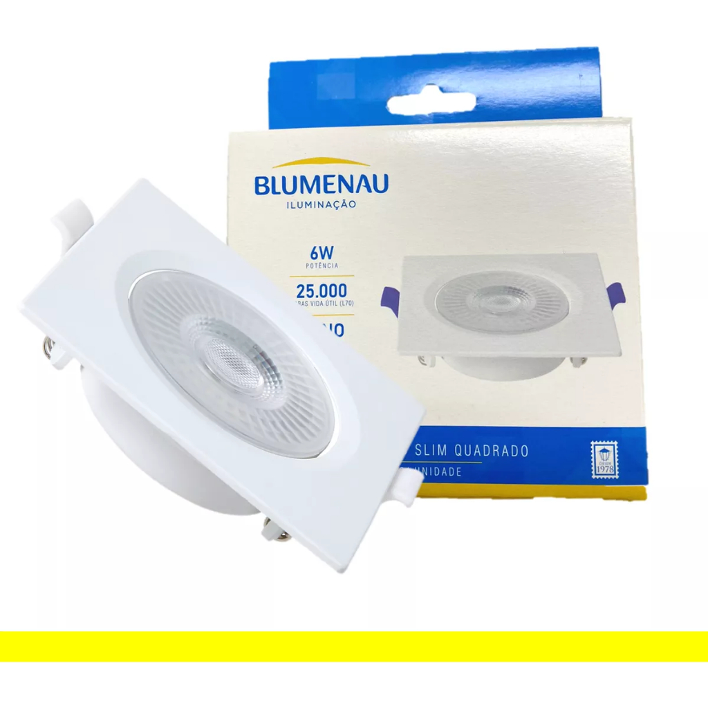 SPOT EMB.06W LED 6500K QUADR BLUMENAU | Shopee Brasil