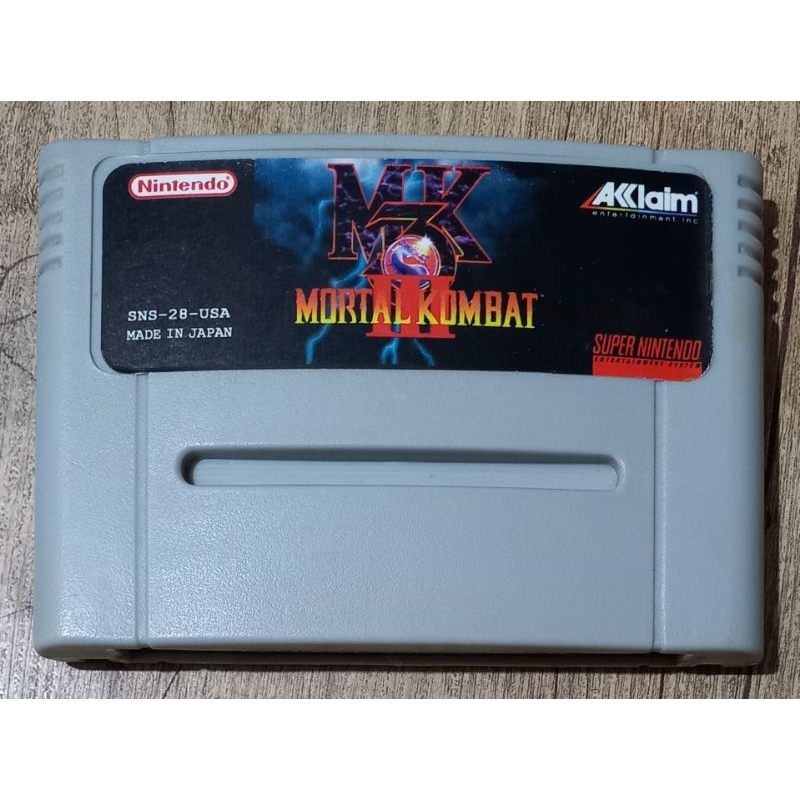 mortal kombat 3 - cartucho super Nintendo jp | Shopee Brasil