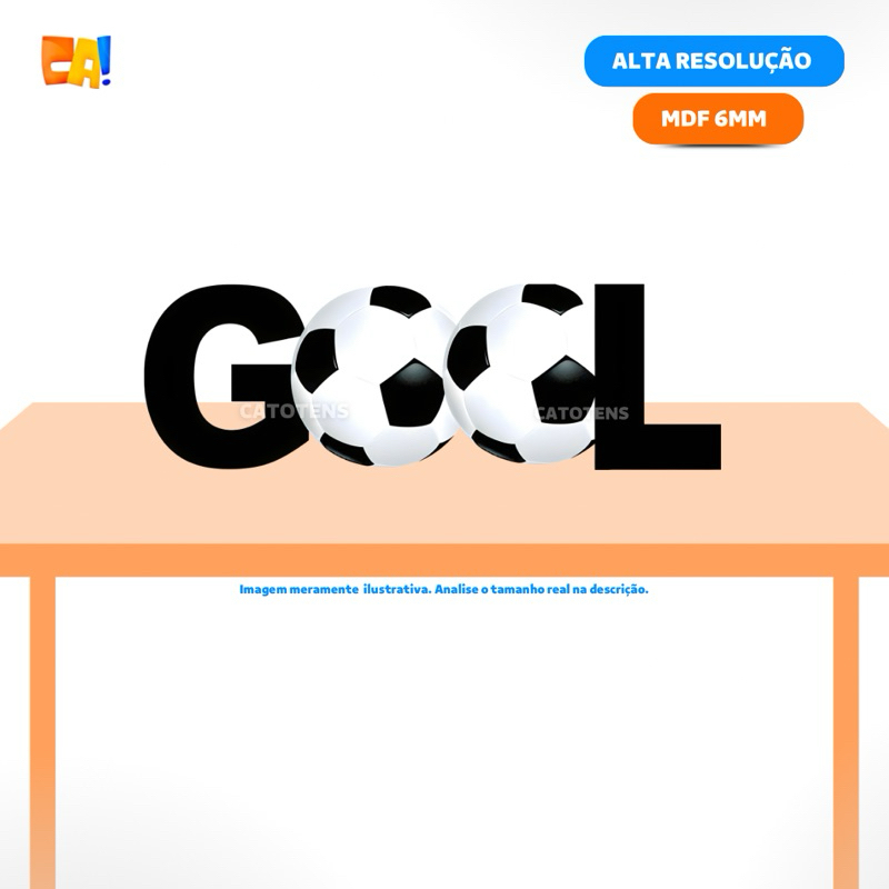 Display de mesa MDF 6mm Gool 30cm a 50cm Futebol GOL | Shopee Brasil