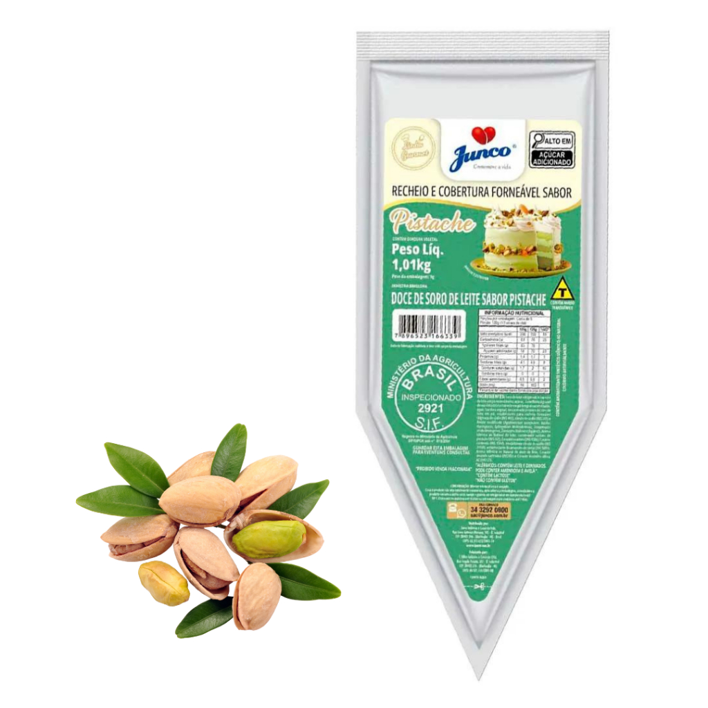 Recheio e Cobertura Forneável Pistache 1,01kg - Junco | Shopee Brasil