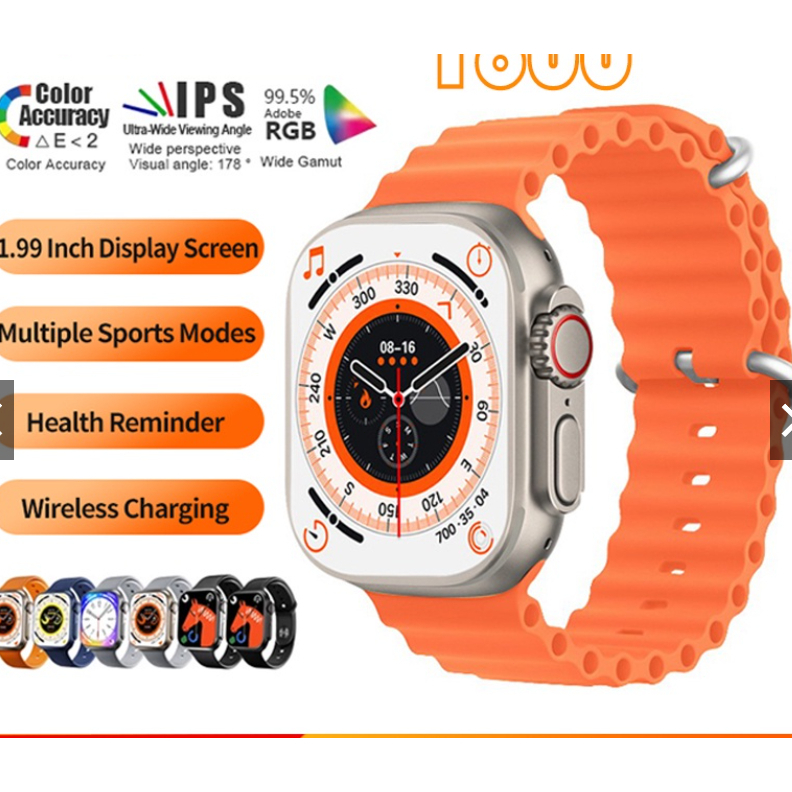 Smartwatch T900 Ultra 2 Series 9 Smart watch Ultra Calculadora Cardíaca ...