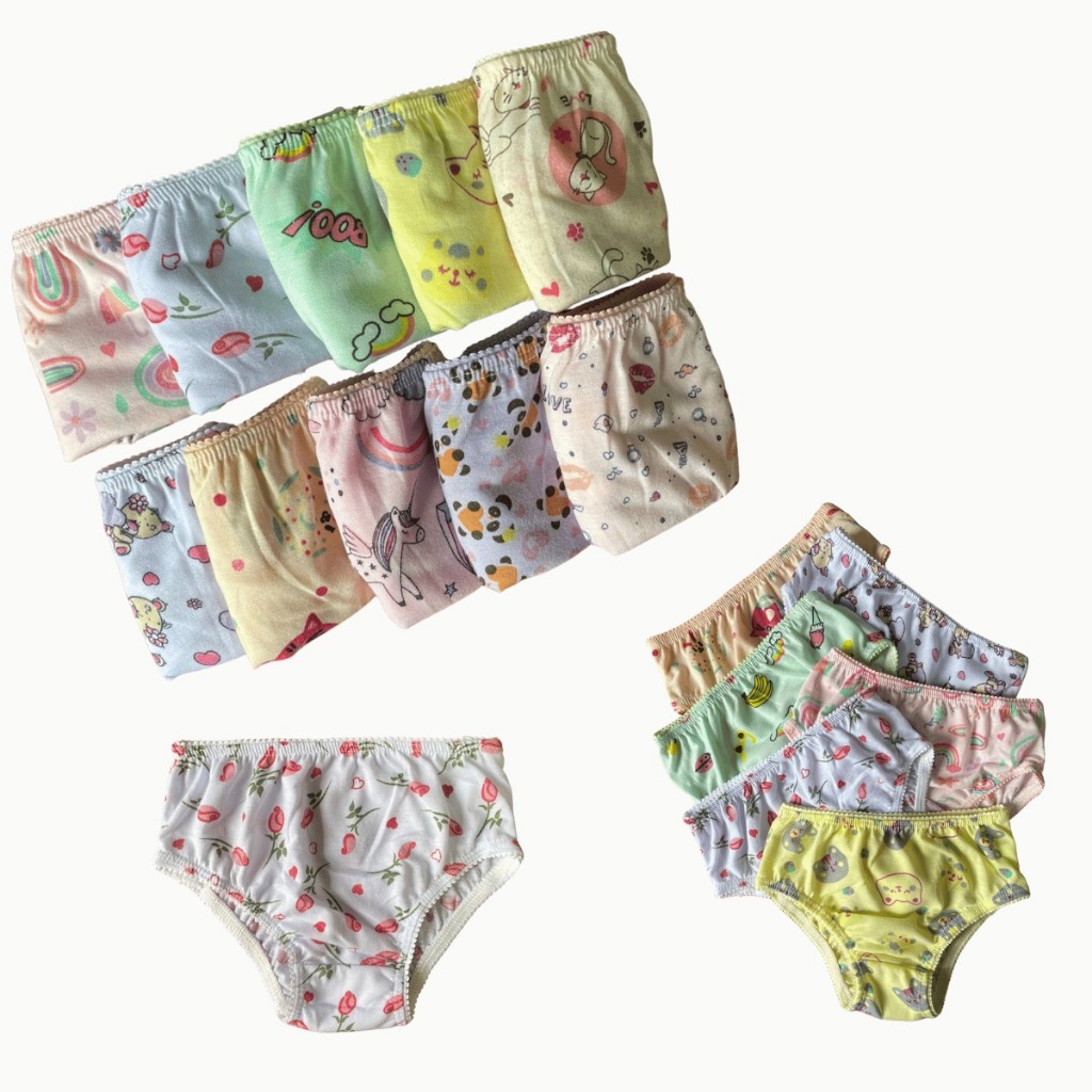 Calcinhas Infantis kit de calcinha Infantil menina malha Premium forro ...