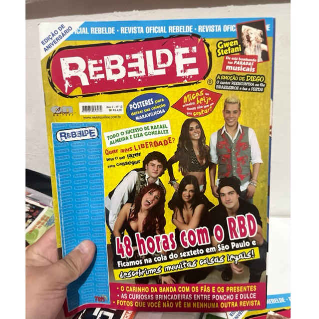 Revista oficial Rebelde número 12 Rbd | Shopee Brasil