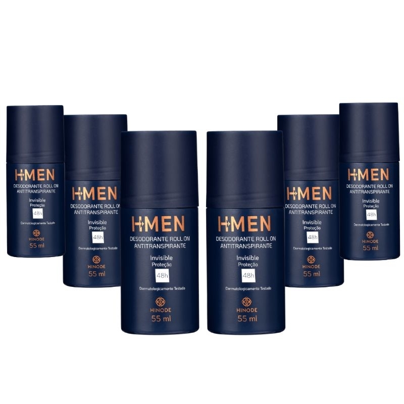 Desodorante Roll-On Antitranspirante Masculino H-Men Hinode - 55ml | Shopee Brasil