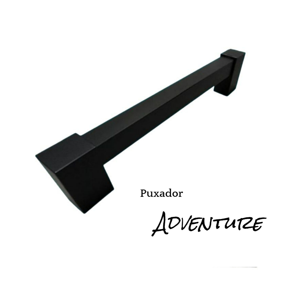 Puxador para armários Guarda Roupas Gabinetes e Moveis Preto Fosco ...