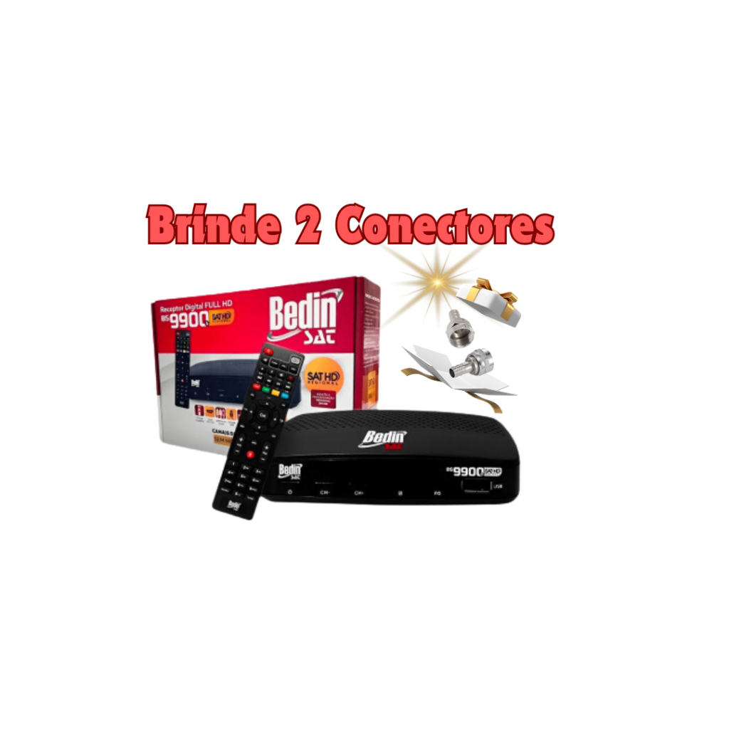 Receptor Bedin Parabólica Regional Digital HD BedinSat BS9900s - Banda ...