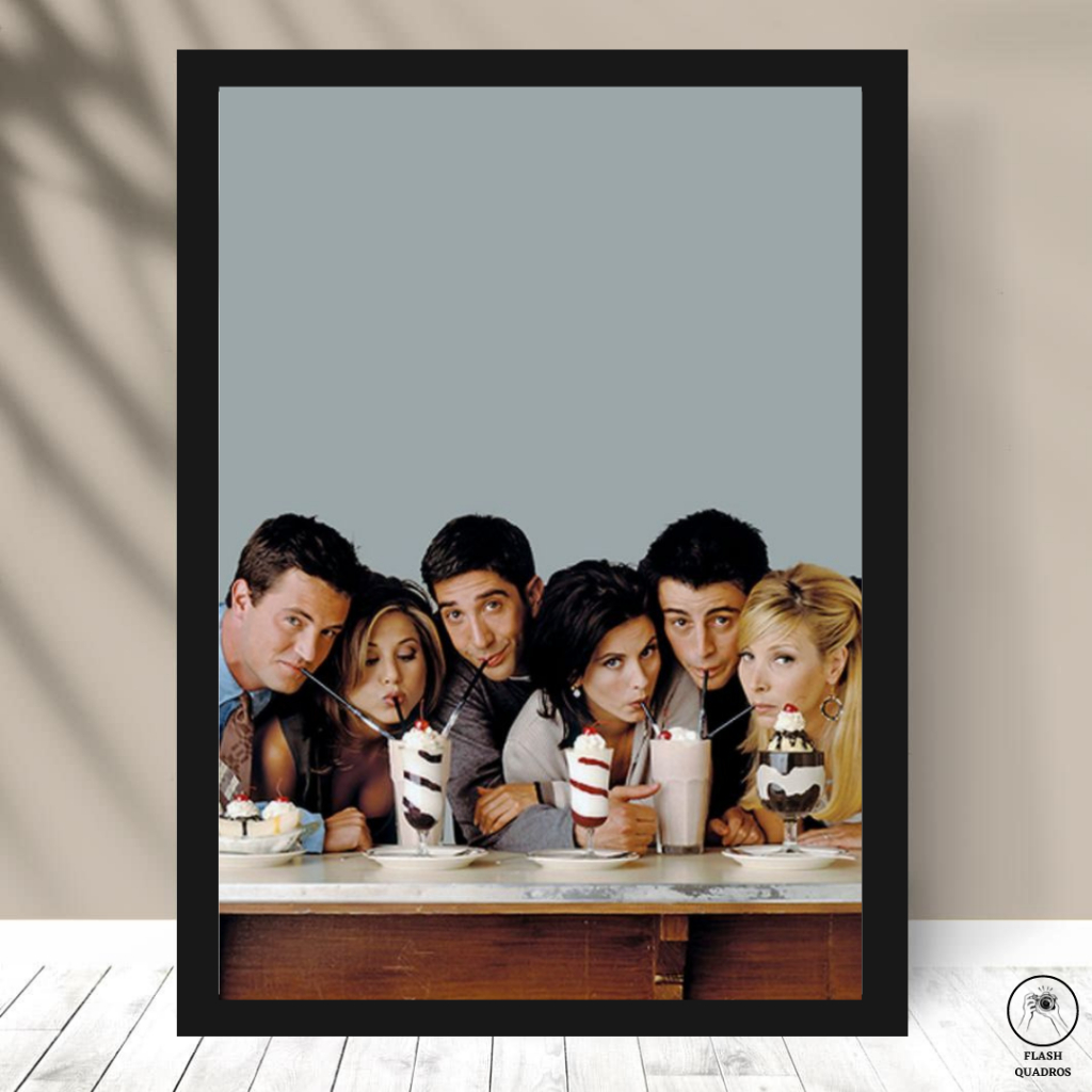 QUADRO SÉRIE FRIENDS - AMIGOS - COMÉDIA C/ MOLDURA E VIDRO A4 A3 - 550 ...
