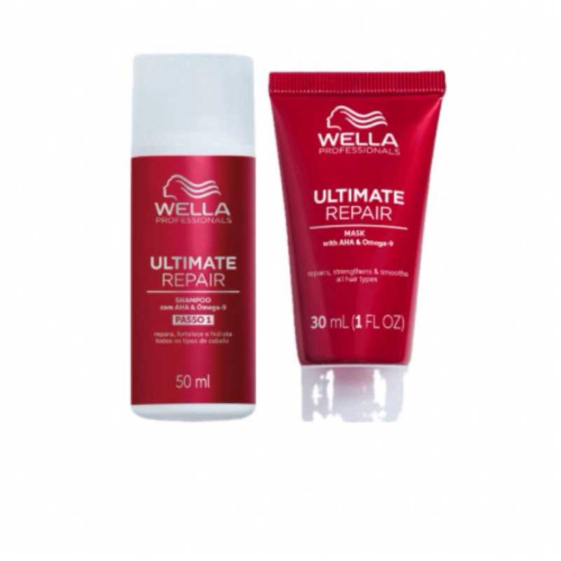 kit wella MINI ultimate repair (2 produtos shampoo + mascara) | Shopee ...