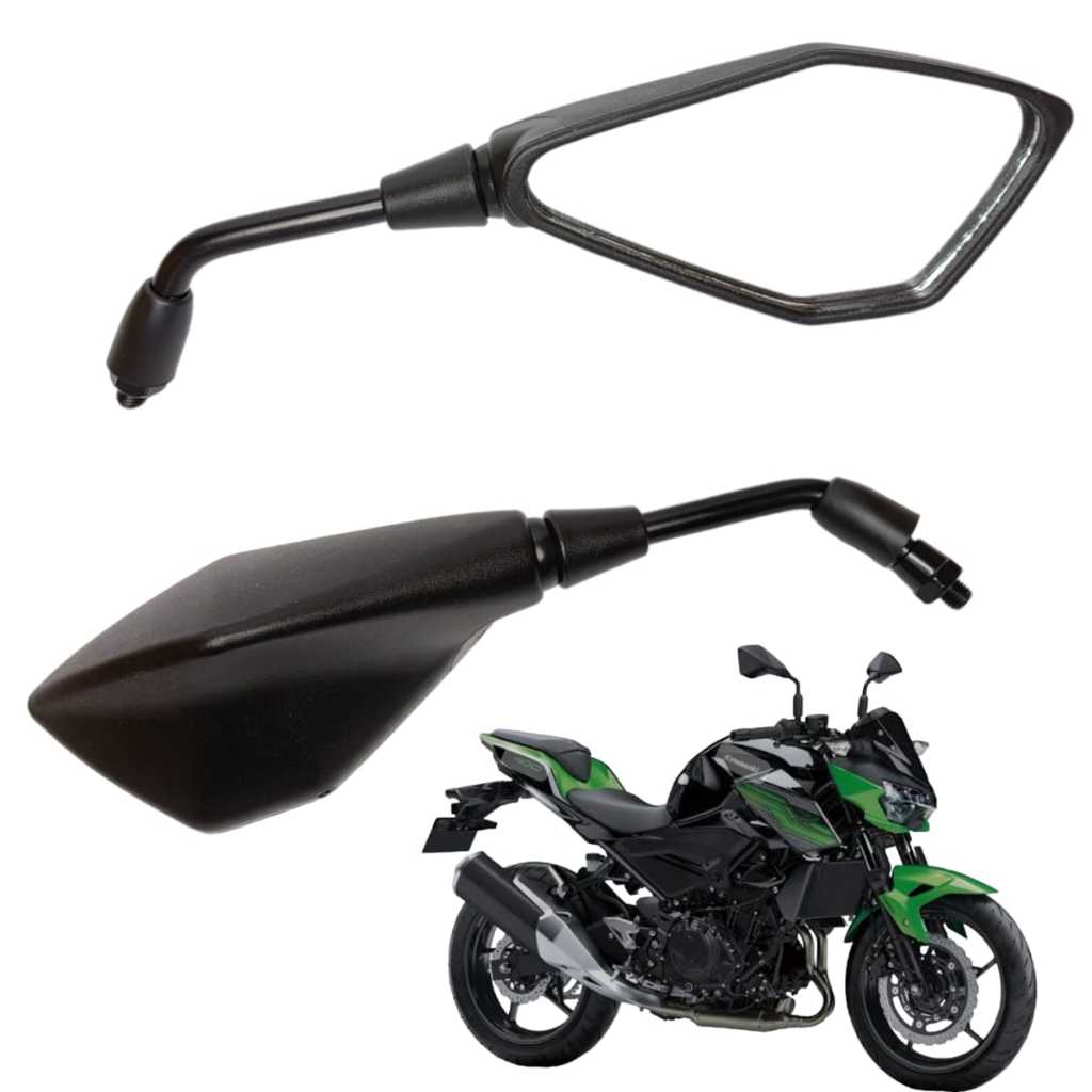 Retrovisor Z400 Haste Longa Fixo Rosca Honda Titan 150 160 Xre 300 ...