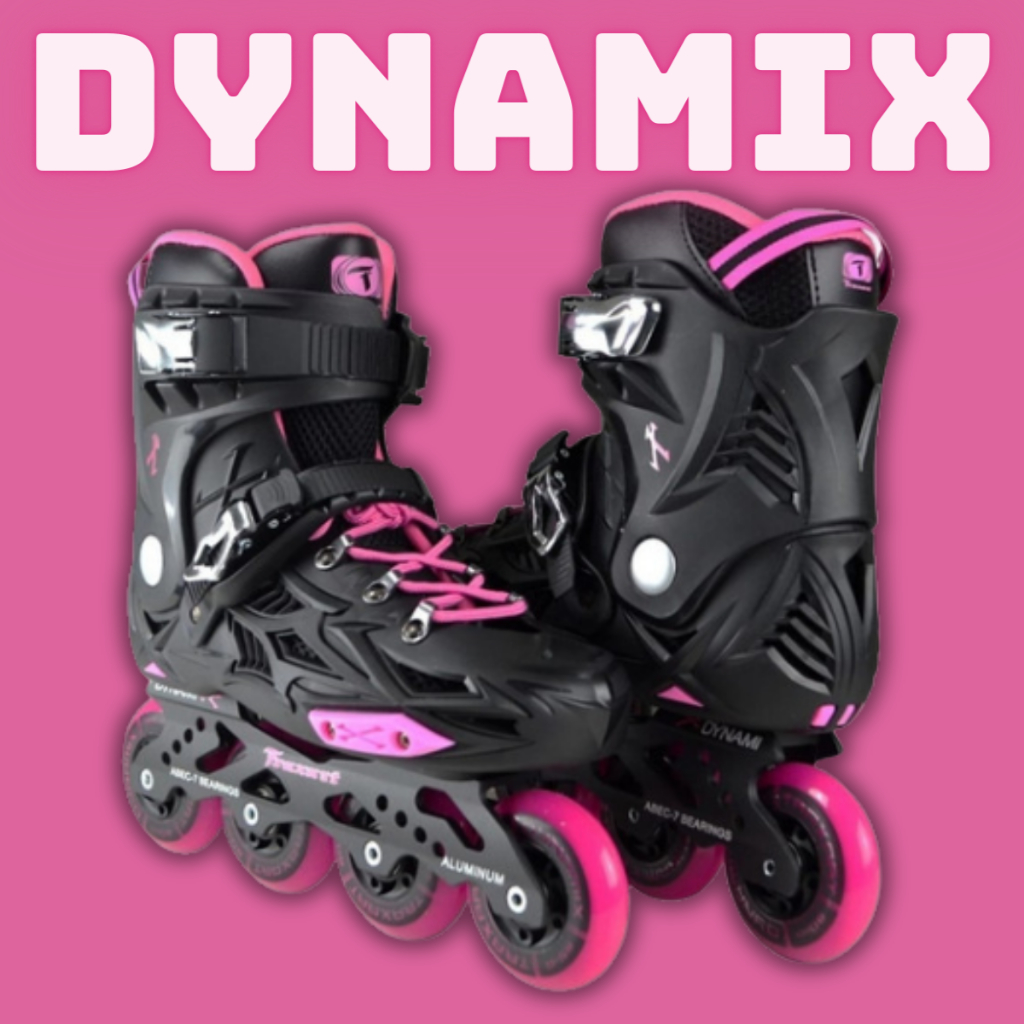 Patins Iniciante Dynamix Freestyle Traxart Inline Rosa Abec 7 Rodas 80mm | Shopee Brasil