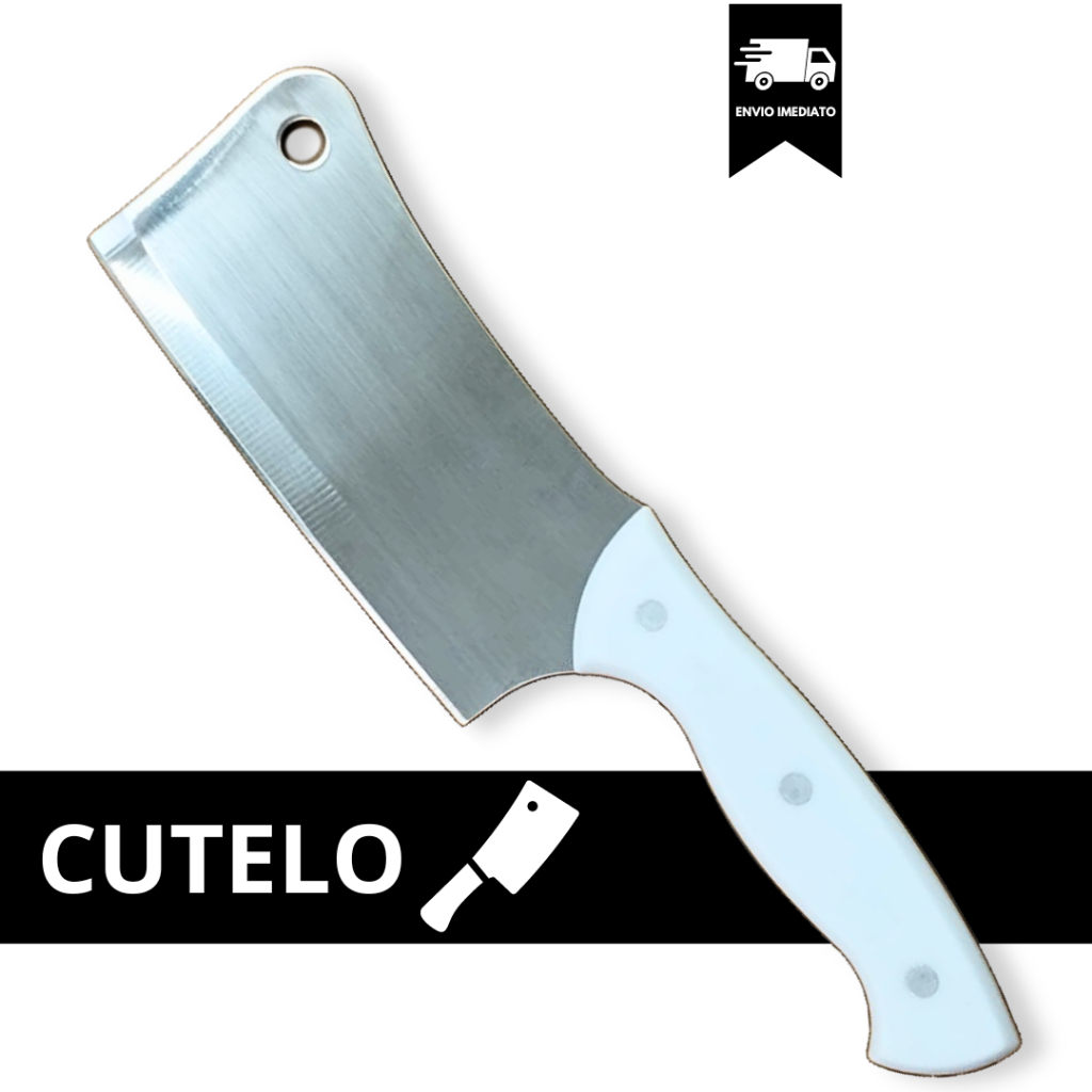 Cutelo Faca 6''' Polegadas - Utensílios Cozinha Lamina INOX Machadinha ...