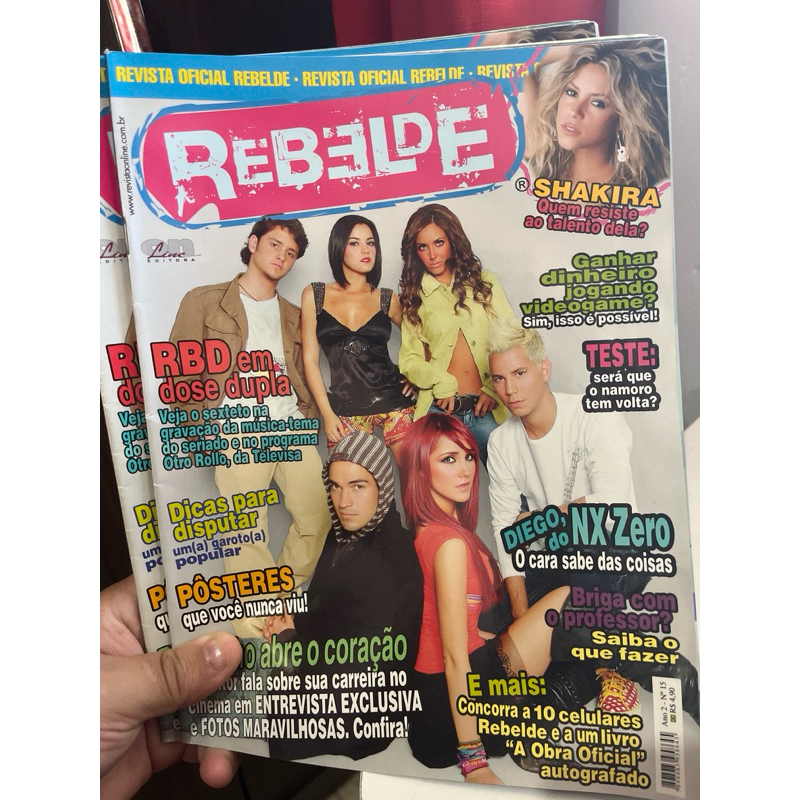 Revista oficial Rebelde número 15 Rbd | Shopee Brasil