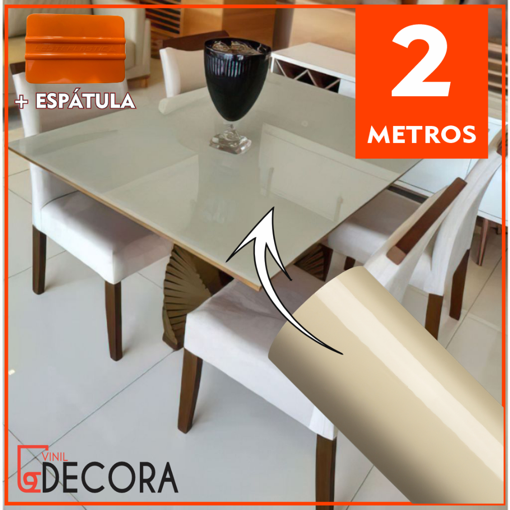 Adesivo Bege Laca Laquear 200x120 cm Para Mesa Vidros ou ...