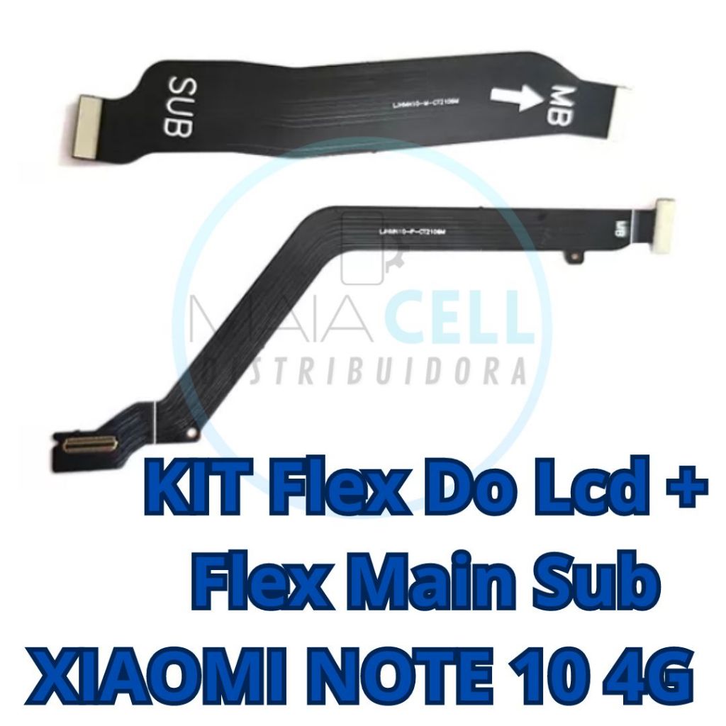 Flex Do Lcd + Flex Main Sub Xiaomi Note 10 4G 10s Kit ou unitario ...