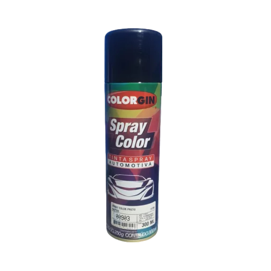 Spray Automotivo Colorgin Preto Brilhante 300ml | Shopee Brasil