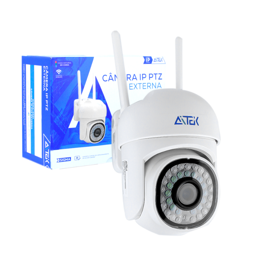 Câmera IP Smart Wireless Monitoramento PTZ Externa Visão Noturna ...