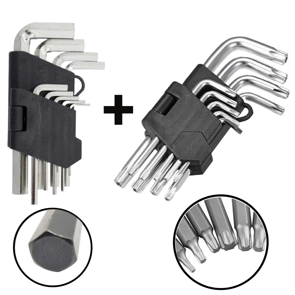 Kit Jogo de Chave Torx Torque (Com Furo) + Jogo de Chave Allen | Shopee ...