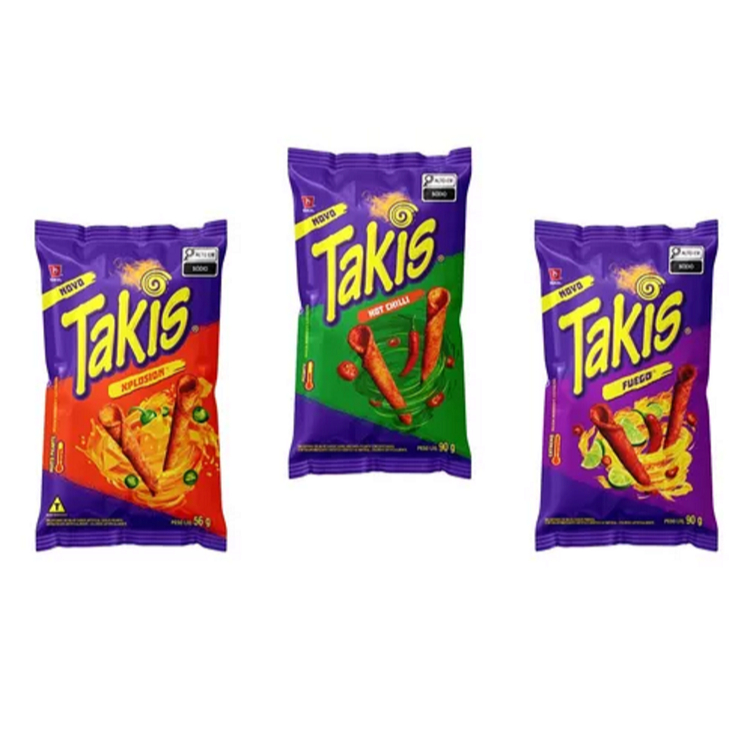 Kit Salgadinho Takis Fuego Takis Xplosion Takis Chill 90gr | Shopee Brasil