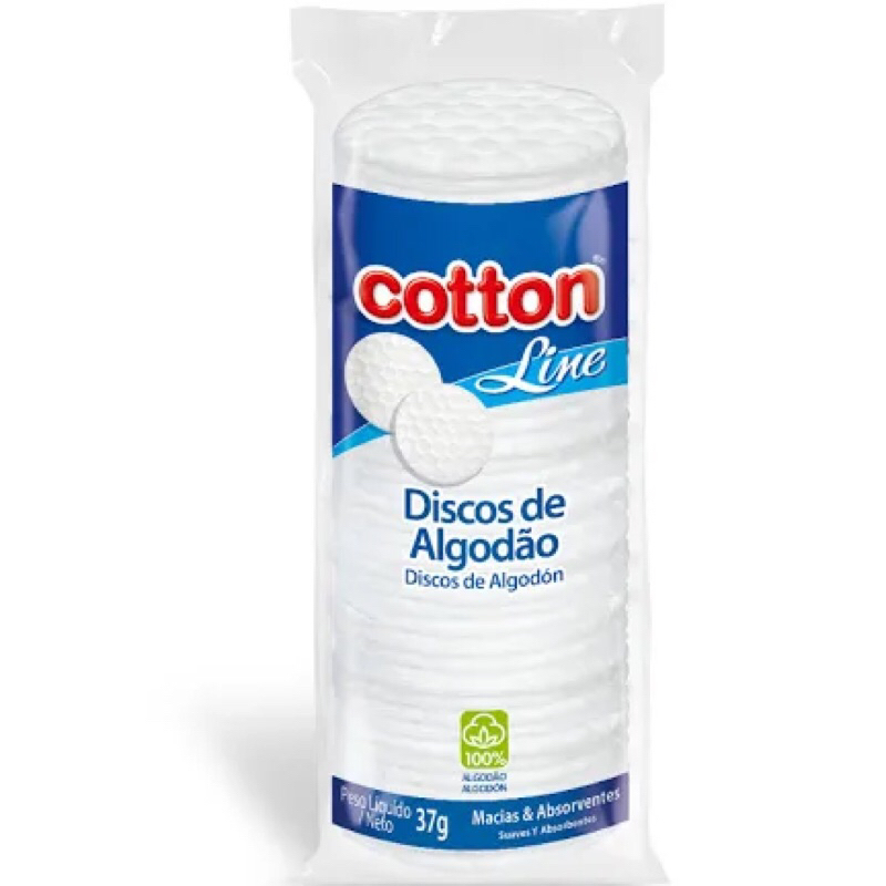 Algodão Disco Pacote 37g Cada - Cotton Line | Shopee Brasil