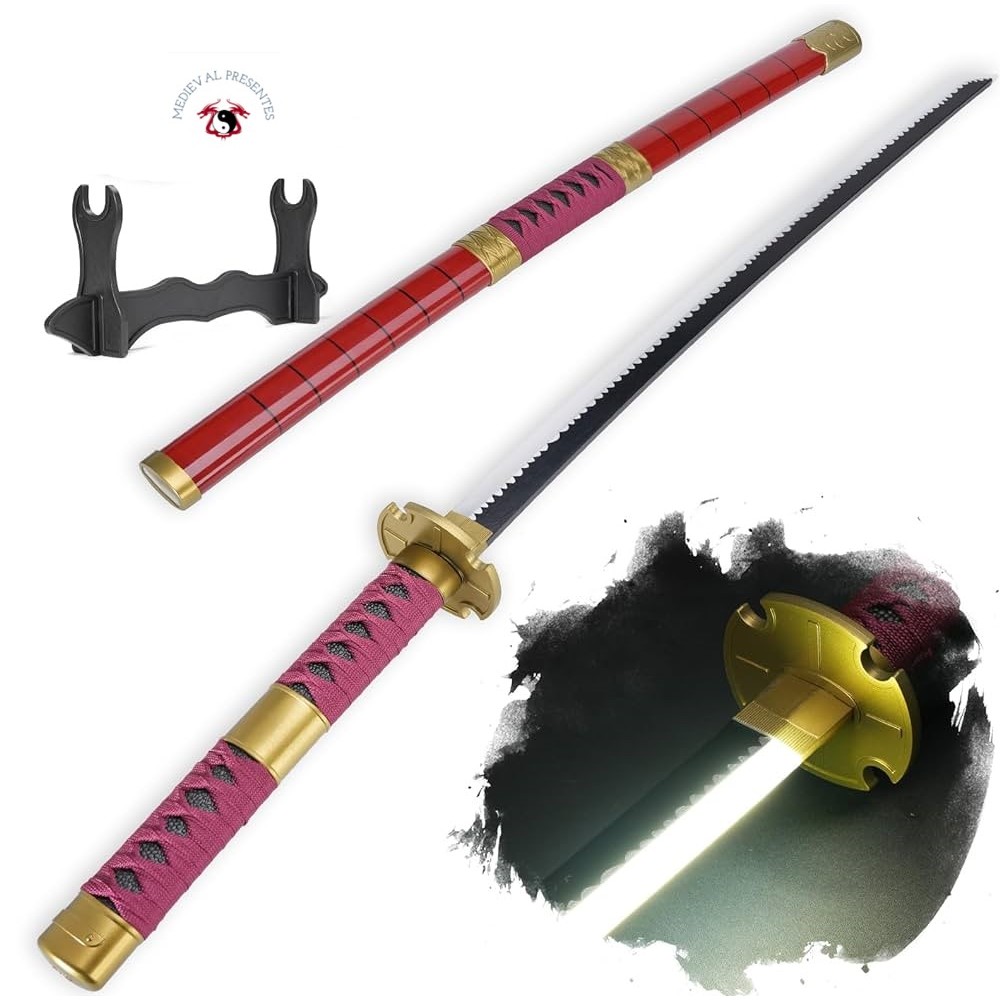 Espada One Piece SANDAI KITETSU Roronoa Zoro Lâmina Bambu LUMINOSA ...