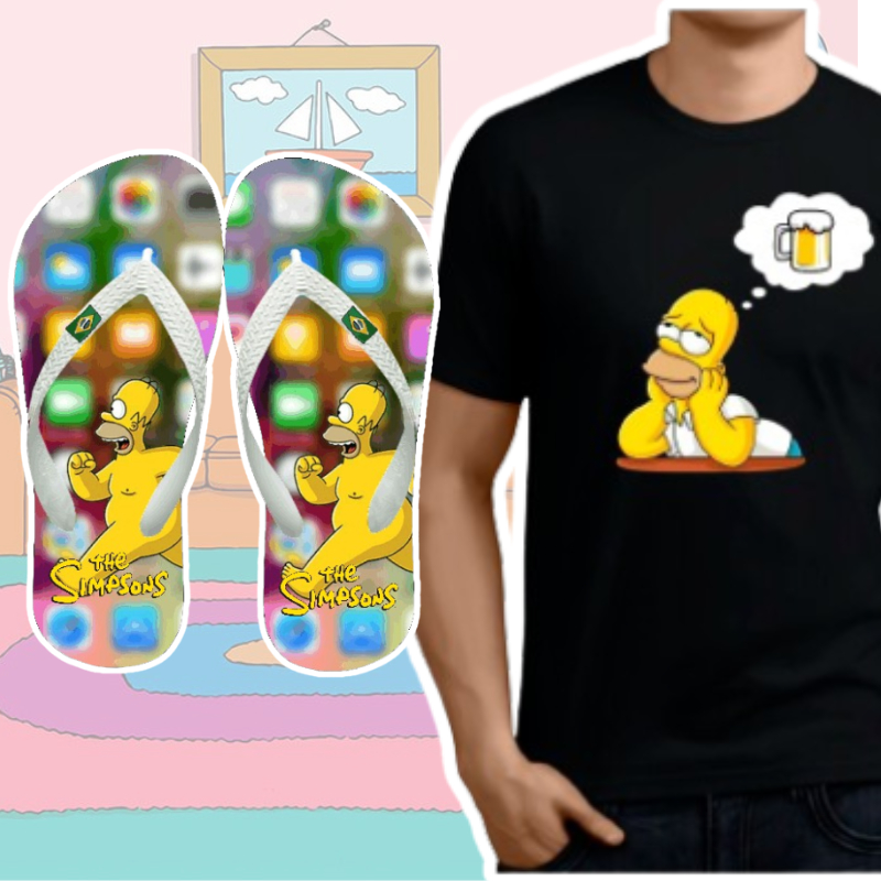 Kit Exclusivo Anime Os Simpsons Desenho Animado Homer Familia Simpsons ...