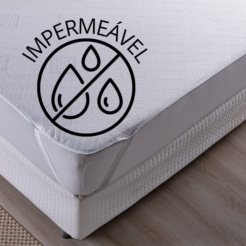 Capa Para Colchão Impermeavel Casal Padrão Matelado Com Elastico ...