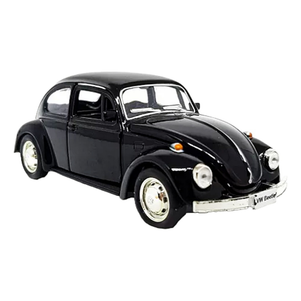 Carrinho De Ferro Fusca Clássico 1/32 Miniatura Coleção Fusca Preto ...