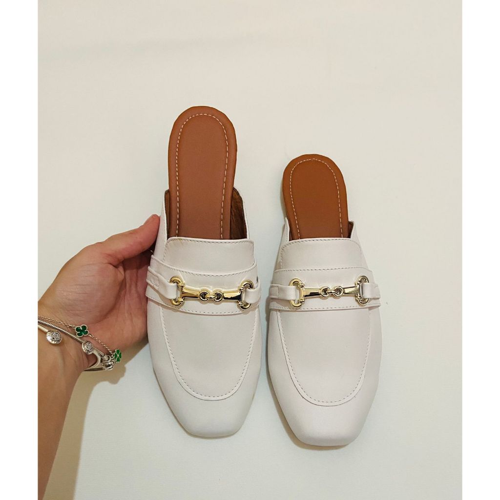 Mule sapato feminino quadrado corrente 007 | Shopee Brasil