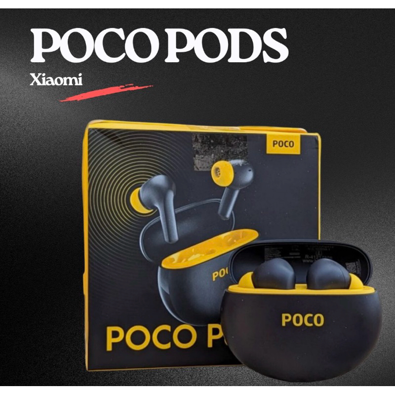 Fone De Ouvido Sem Fio Xiaomi Poco Pods Bluetooth Preto | Shopee Brasil