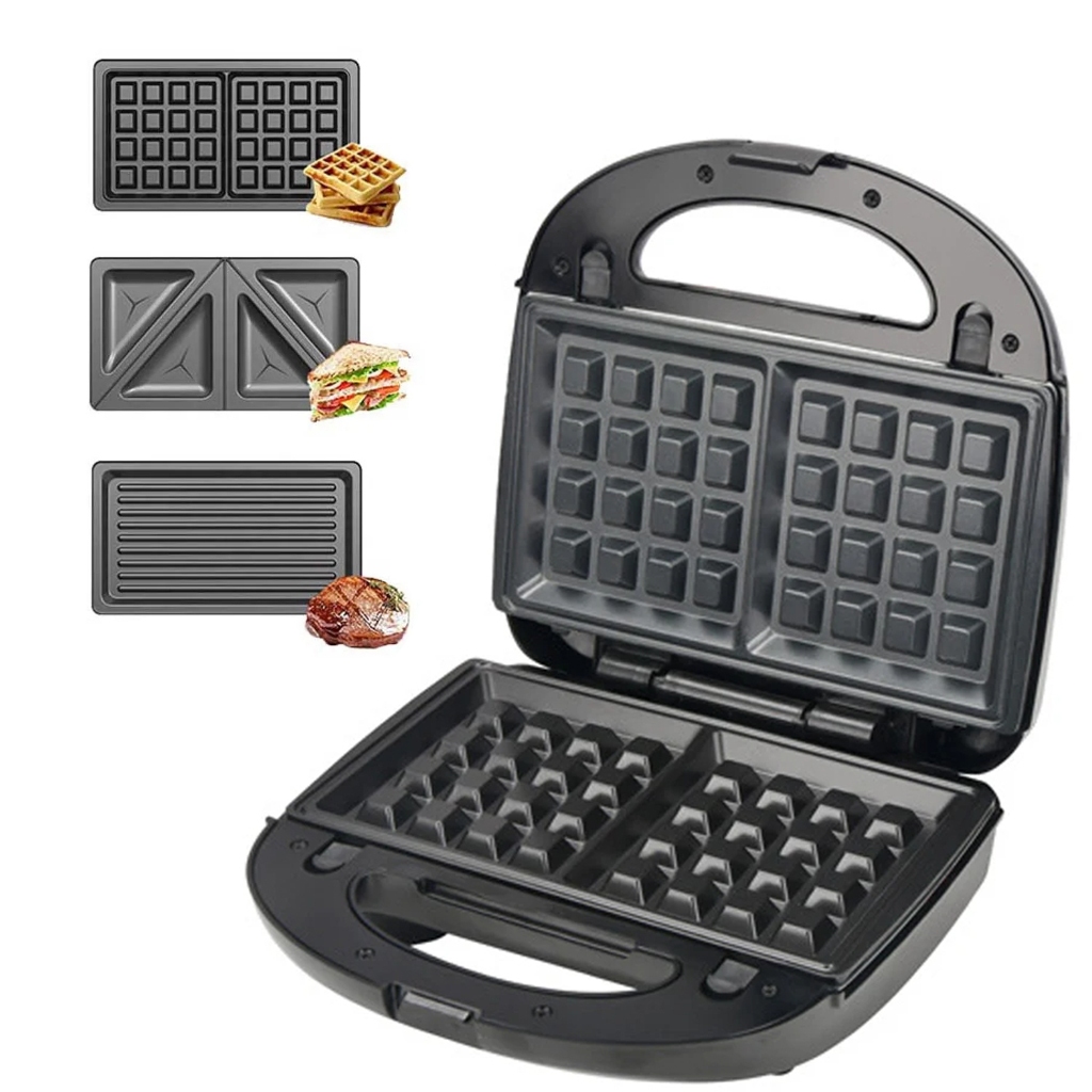 3 em 1 Máquina de Fazer Waffles Grill e Sanduiches Misto Quente 03 ...