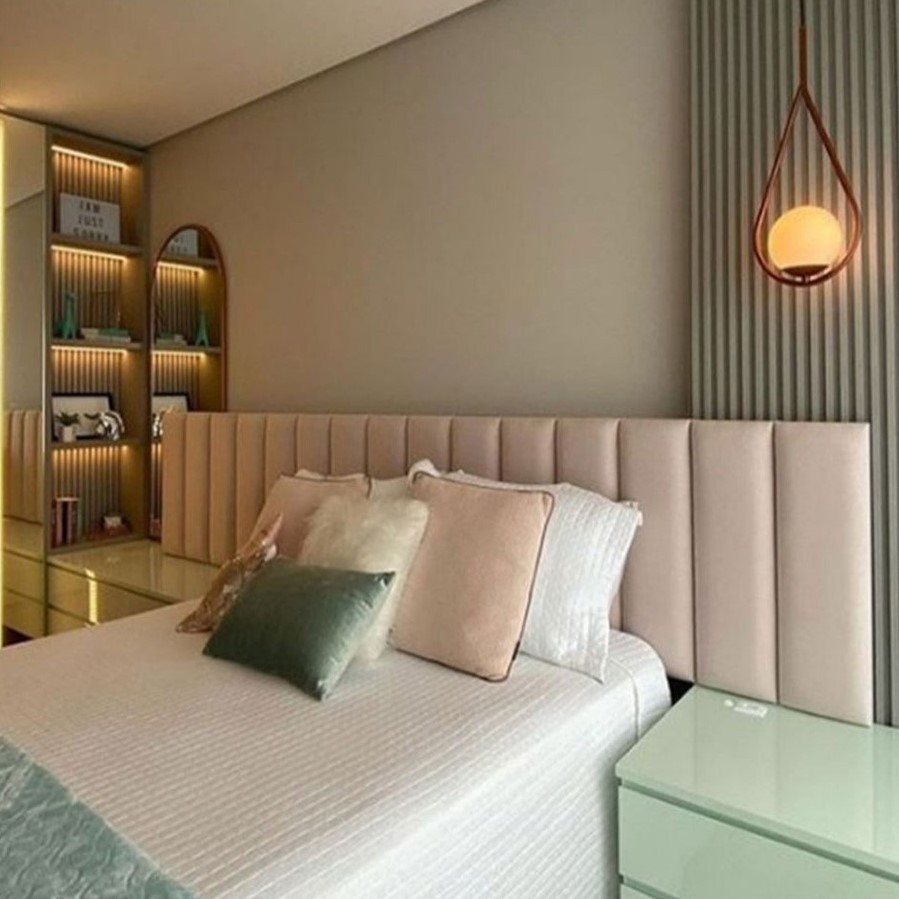 CABECEIRA COMPLETA CAMA 10 UN MÓDULOS DE 45x20CM CADA | Shopee Brasil