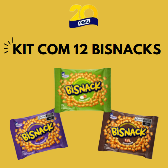12 SALGADINHOS BISNACK 45g | Shopee Brasil