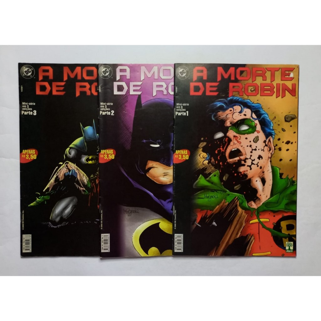 A Morte de Robin 1 2 3 Minisserie Completa Editora Abril 2002 Usadas ...