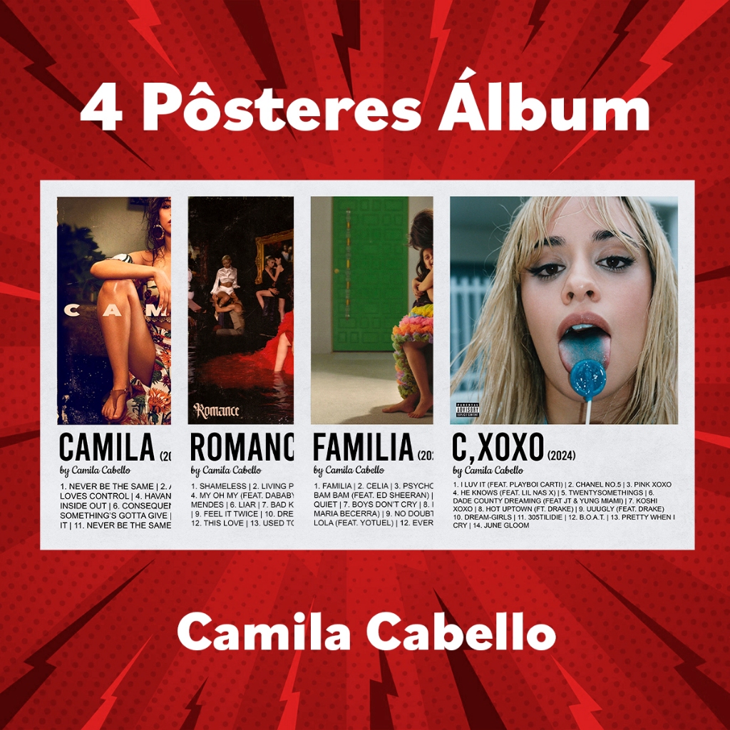 4 Pôsteres Álbum Camila Cabello Discografia) | Shopee Brasil