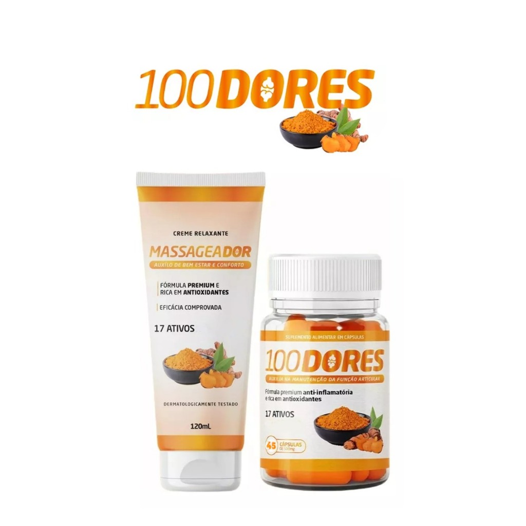 Sem Dor 100 Dores Kit 1 Cápsula 1 Gel - Original Promoção | Shopee Brasil
