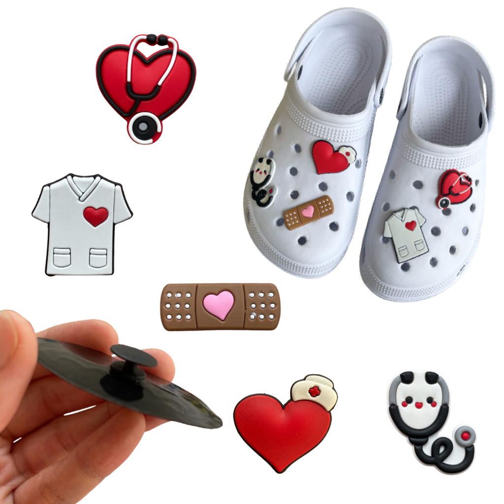 Kit 5 pins bottons enfeites emborrachados para crocs ou babuche ...