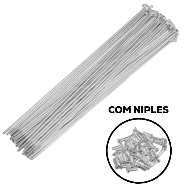 Raio Duplo Grosso Polido Aro 26x1.95 Reduzido ou 26x1.1/2x2 Normal | Shopee Brasil