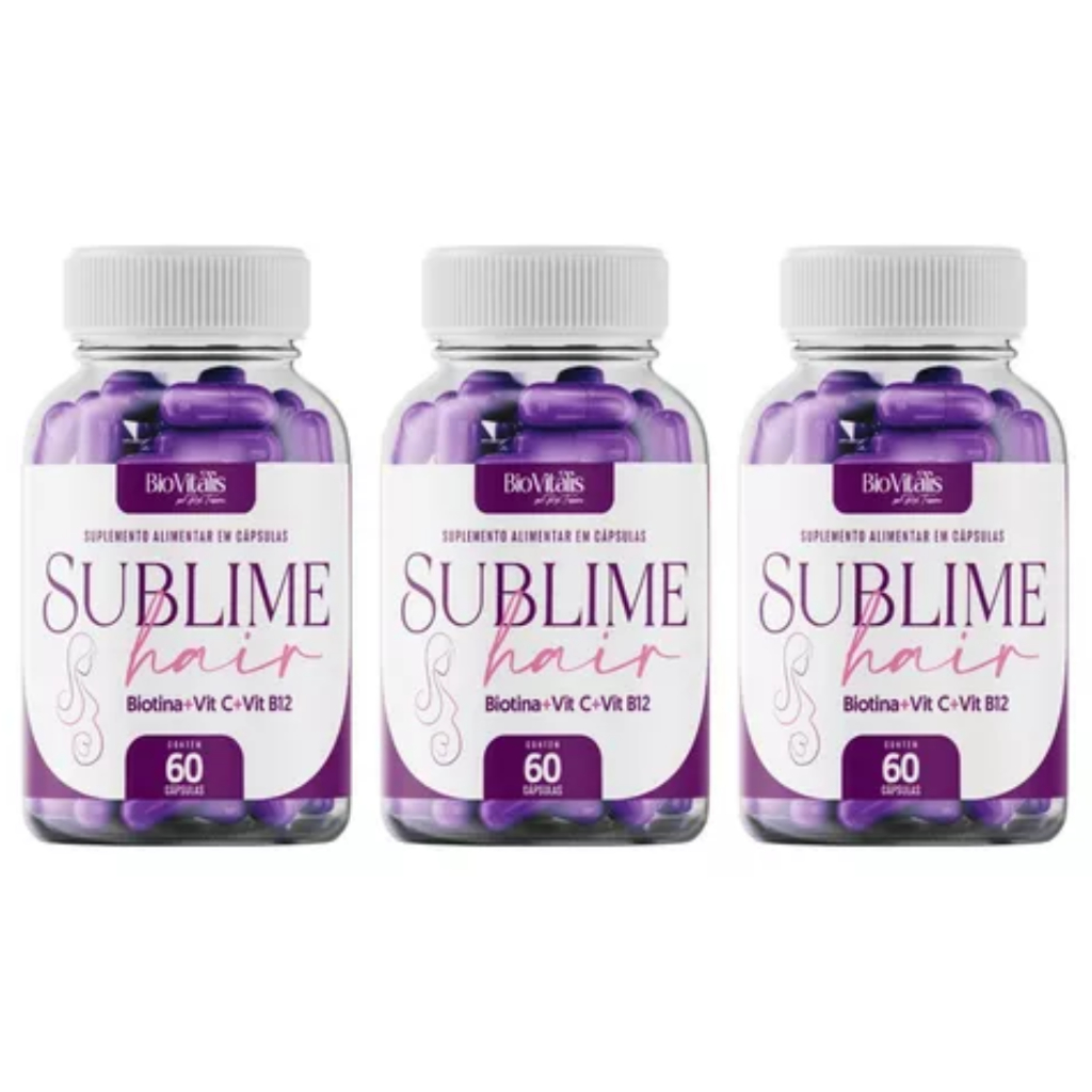 kit 3 Sublime Hair Crescimento Capilar - Promoção | Shopee Brasil