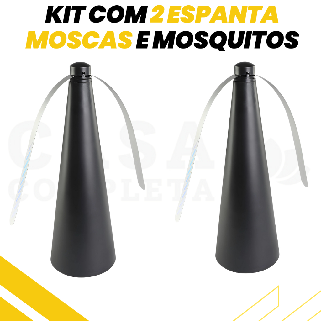 Kit 2 Espanta Moscas, Mosquitos E Insetos Tipo Ventilador Repelente De ...