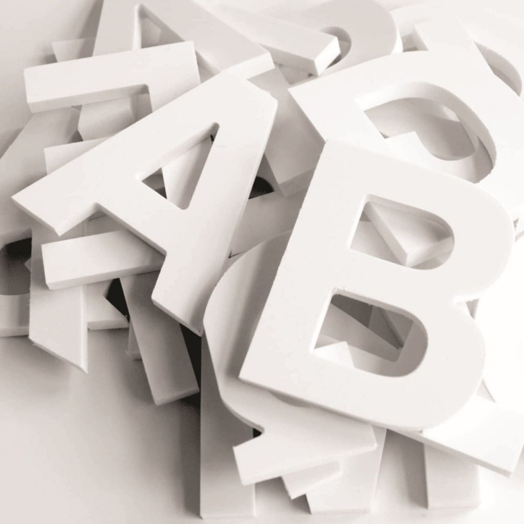 Kit letras em pvc expandido 10mm 15cm Fachada/Logomarca/Logotipo ...