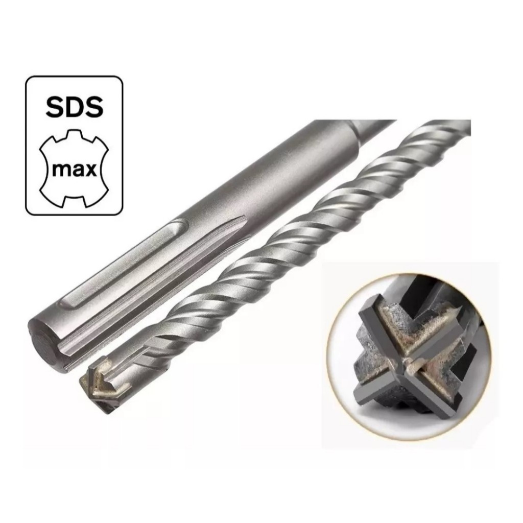 Broca grande encaixe SDS MAX 30mm x 60cm | Shopee Brasil